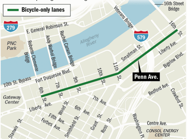 It's Full Speed Ahead for Pittsburgh's First Protected Bike Lanes ...