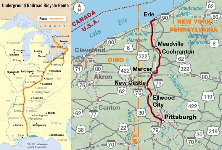 The Underground Railroad Bike Route : BikePGH
