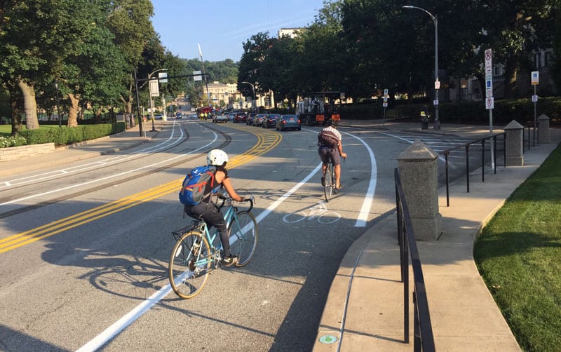 Forbes Ave Changes Explained: Contra-flow bike lanes, two-stage turns ...